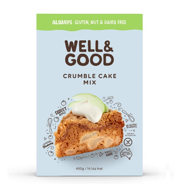 Well & Good - Crumble Cake Mix 400g - Gluten Free Foods